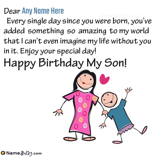 Online Birthday Images For Son With Name